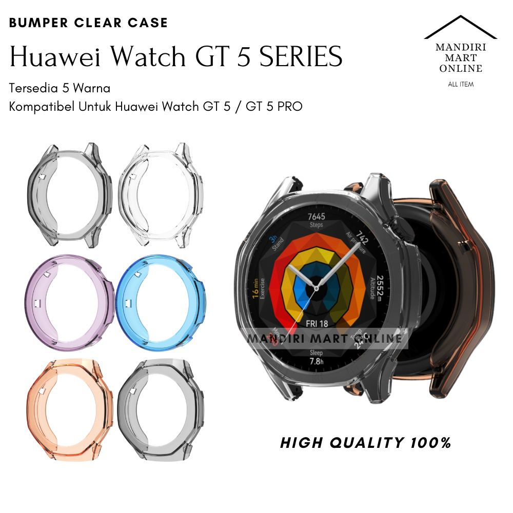 Jual Bumper Clear Case Huawei Watch GT 5 / GT 5 PRO 46mm Casing Pelindung Bening Huawei Watch GT ...