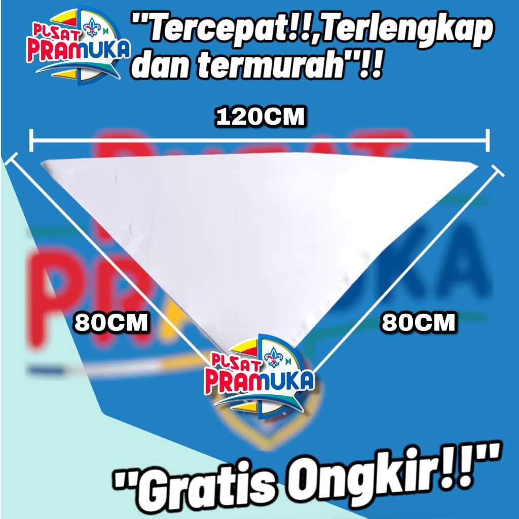 Jual Slayer syal scraft mitela segitiga warna putih panjang 120 cm ...