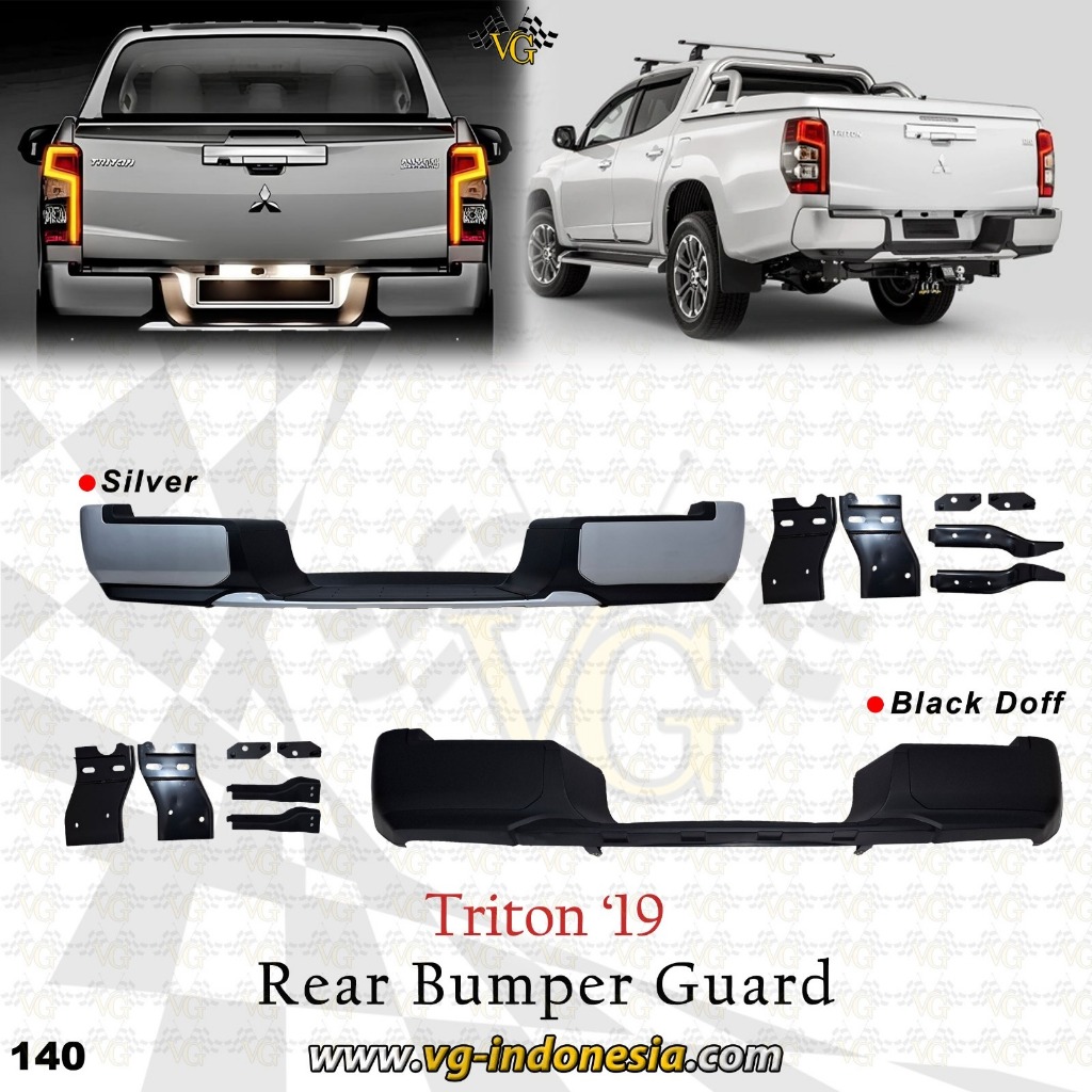 Jual REAR BUMPER TRITON 2019 - 2023 ABS GUARD OEM BUMPER BELAKANG ...