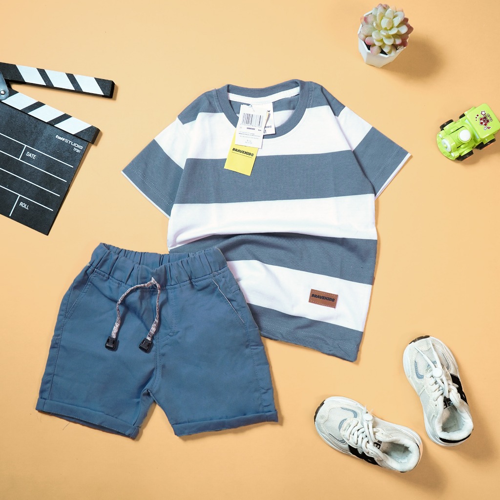 Jual BRAVEKIDS - BROADSTRIPE SETELAN ANAK KAOS SALUR DAN CELANA ANAK COTTON COMBED 24S | Shopee ...