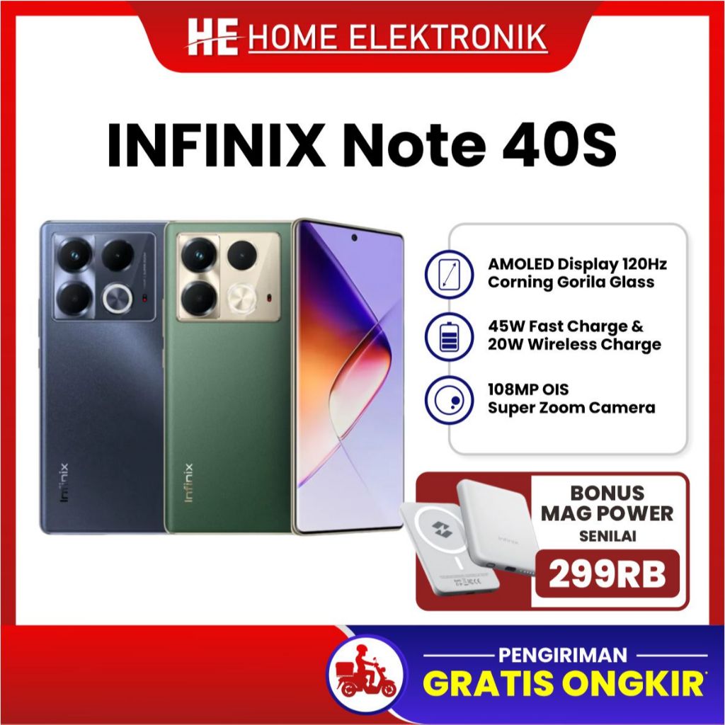 Jual Infinix Note 40S 8+256GB [+8GB Extended RAM] Original Garansi Resmi 1 Tahun | Shopee Indonesia