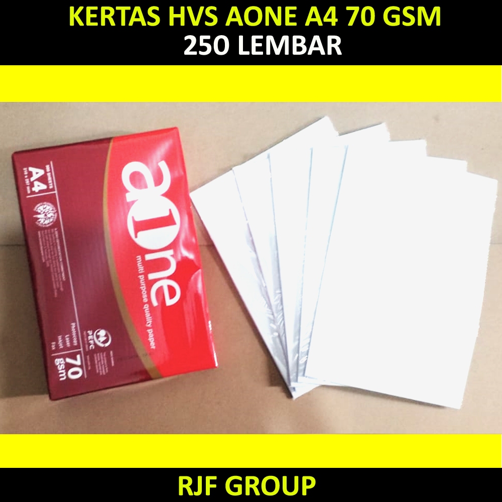 Jual KERTAS HVS AONE FC 70 A4 250 LEMBAR | Shopee Indonesia