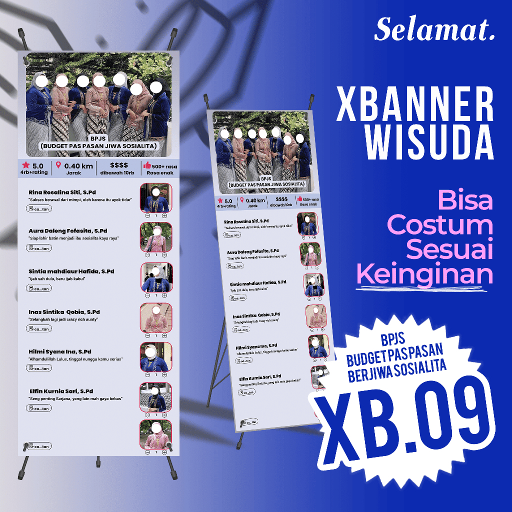 Jual [FREE DESAIN] X BANNER WISUDA UK 60X160 MURAH ( BPJS BX-09 ...