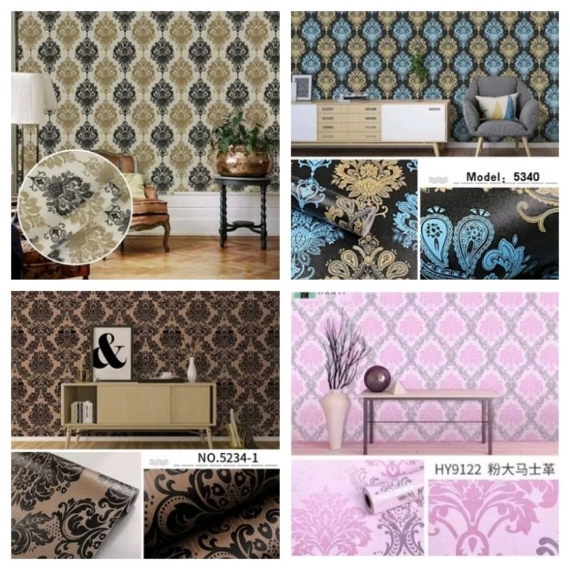 Jual Wallpaper Dinding Batik Wallpaper Dinding Batik Kuning Hitam ...