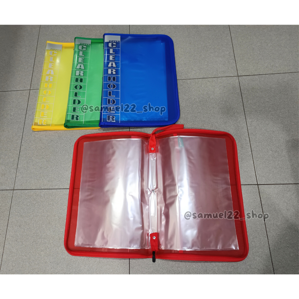 Jual Map Zipper Clear Holder Document Keeper Display Book F4 Folio Isi ...