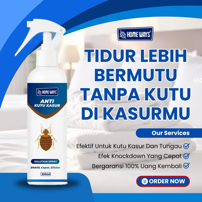Jual HOMEWAYS ANTI KUTU KASUR CAIRAN PEMBASMI KUTU KASUR TUNGAU TUMILA ...