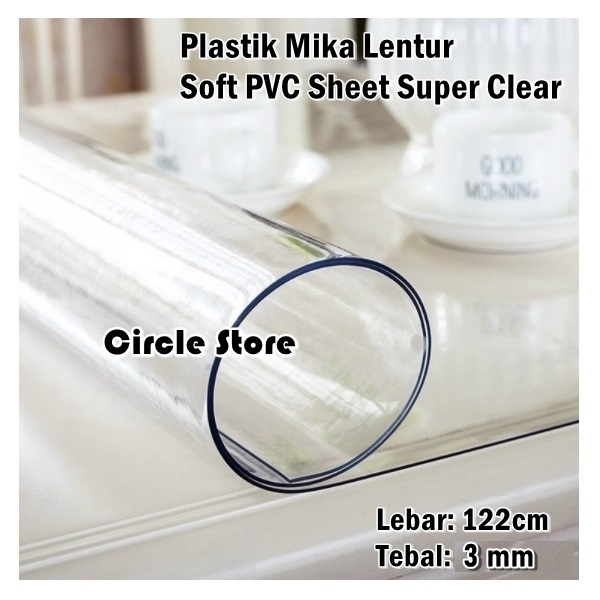 Jual Plastik Mika Lentur PVC Super Transparan Clear Bening 122cm Tebal 3mm | Shopee Indonesia