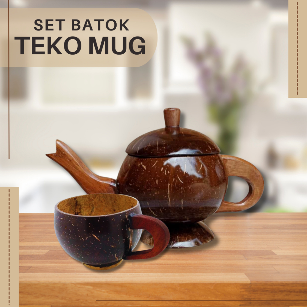 Jual SETT TEKO GELAS / Central Kerajinan Teko Batok/Tempurung Kelapa ...