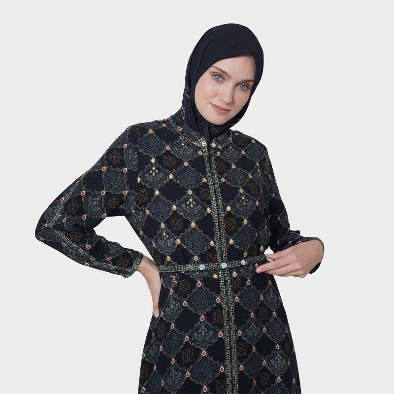 Jual Hikmat A3027 Abaya Warna Green & Brown | Shopee Indonesia