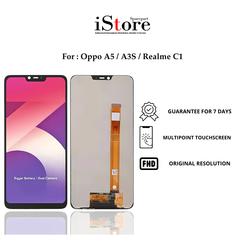 Jual iStore Lcd Oppo A5 / A3S / Realme C1 / Realme 2 Fullset Touchscreen Original HFIX | Shopee ...