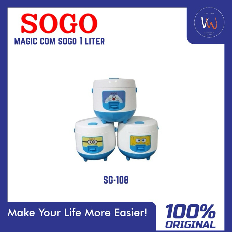 Jual Penanak Nasi Serbaguna SOGO SG-108 1 Liter 3In1 - 300 Watt | Shopee Indonesia