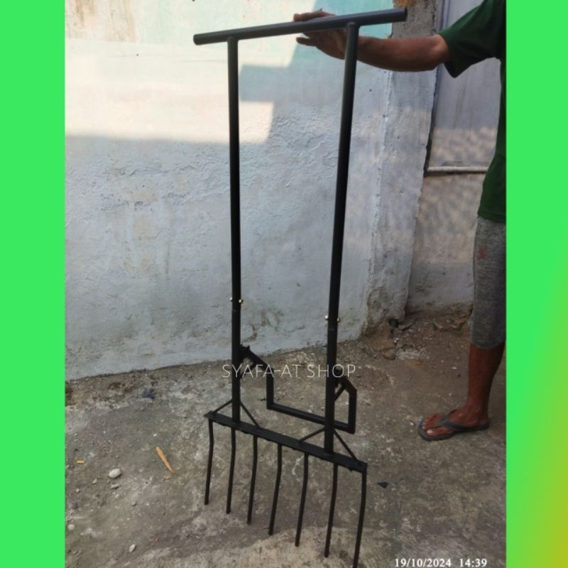Jual CANGKUL GARPU MODERN 7 GIGI Lebar 50 cm/ cangkul penggembur tanah ...