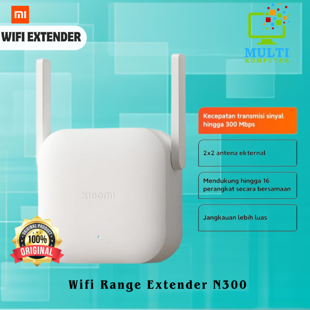 Jual Range Extender Xiaomi Wifi Range Extender N300 | 2x2 Antena Eksternal | 300 Mbps | Shopee ...
