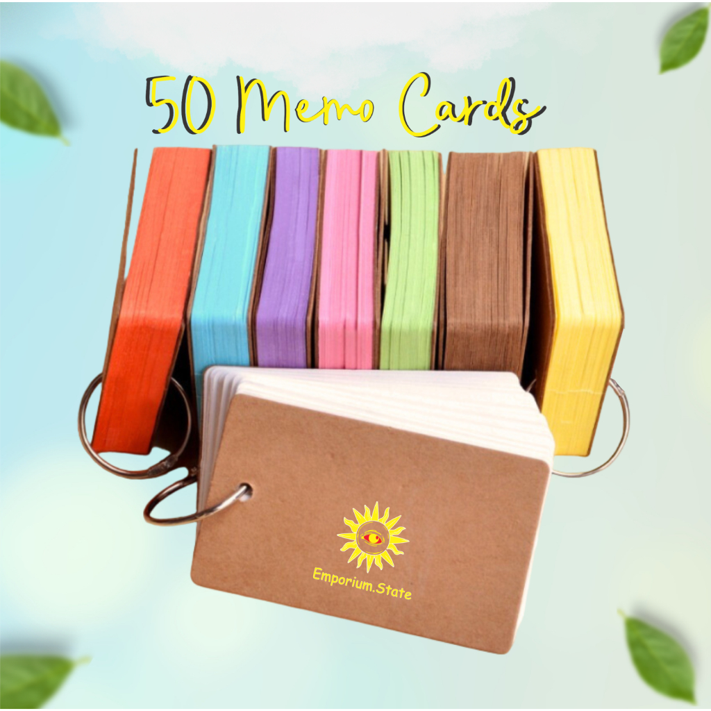 Jual Ring Card / Blank Card Note Flash Cards 100 Halaman Memo | Shopee ...