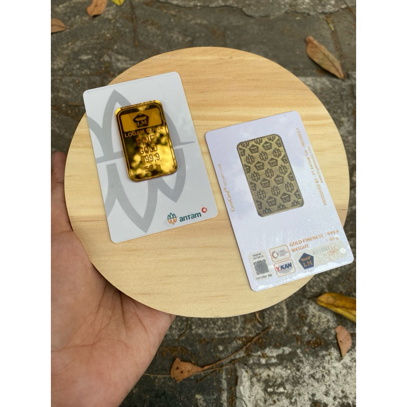 Jual replika logam mulia 3 gram bolak balik replika logam mulia PVC ...
