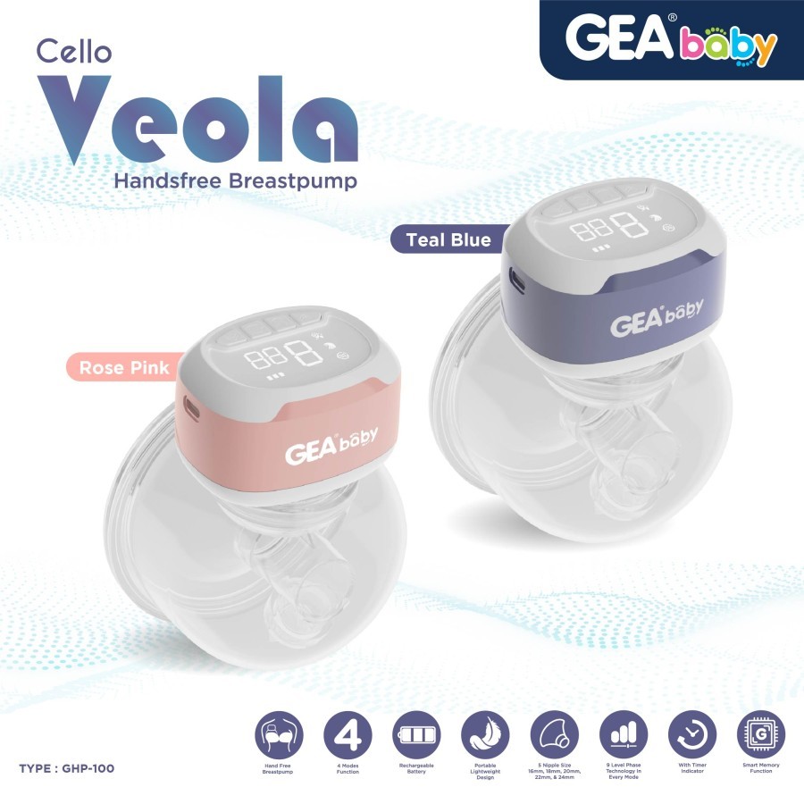 Jual GEA BABY Cello Veola Handsfree Breastpump GHP-100 Pompa Asi ...