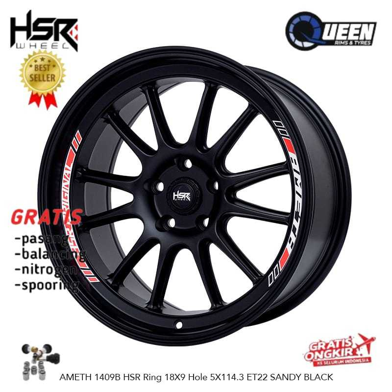 Jual Velg Mobil Racing R18 HSR AMETH Buat Innova xpander Rush Zenix Civic Brv crv Harrier mazda3 ...