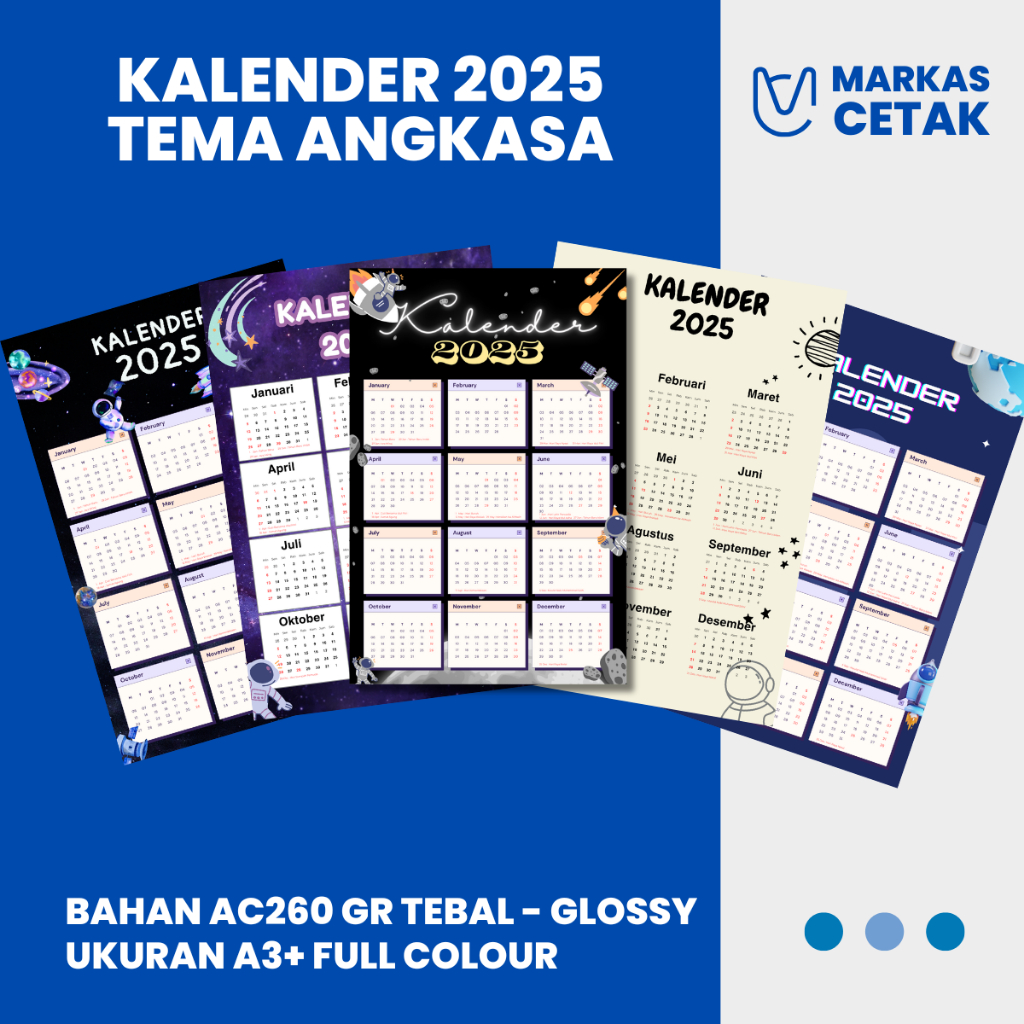 Jual Kalender poster LUAR ANGKASA - Kalender dinding TEMA ASTRONOT LUAR ...
