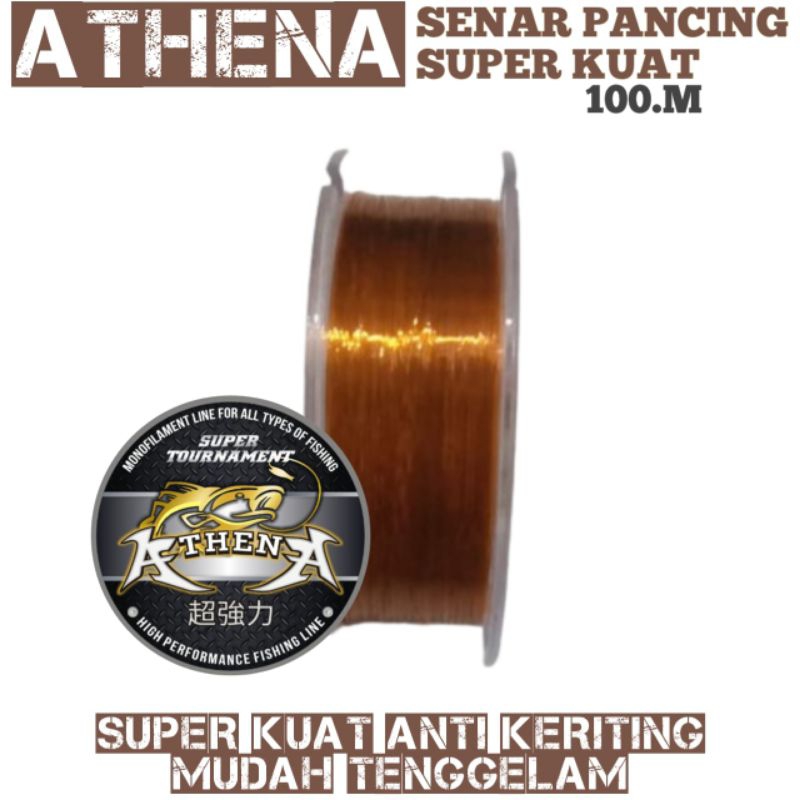 Jual senar pancing Athena 100m gold senar pancing kuat anti keriting ...
