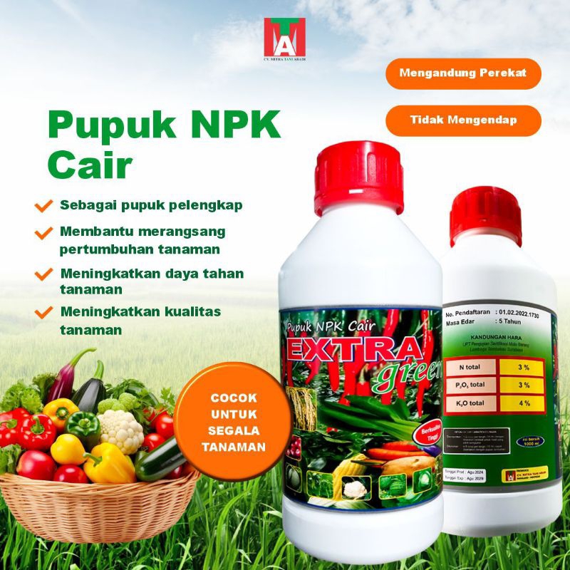Jual NPK Cair ExtraGreen | Pupuk Cair Penyubur Tanaman & Penghijau Daun ...