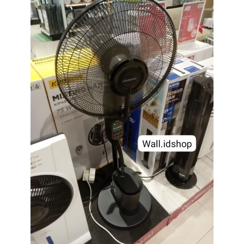 Jual Kipas Angin Lantai Uap 75 Watt Hitam Krisbow 16 Inci | Shopee ...