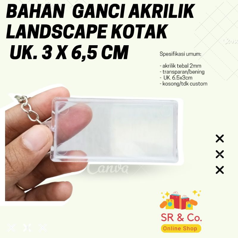 Jual Bahan gantungan kunci kotak/ganci kotak insert paper persegi ...