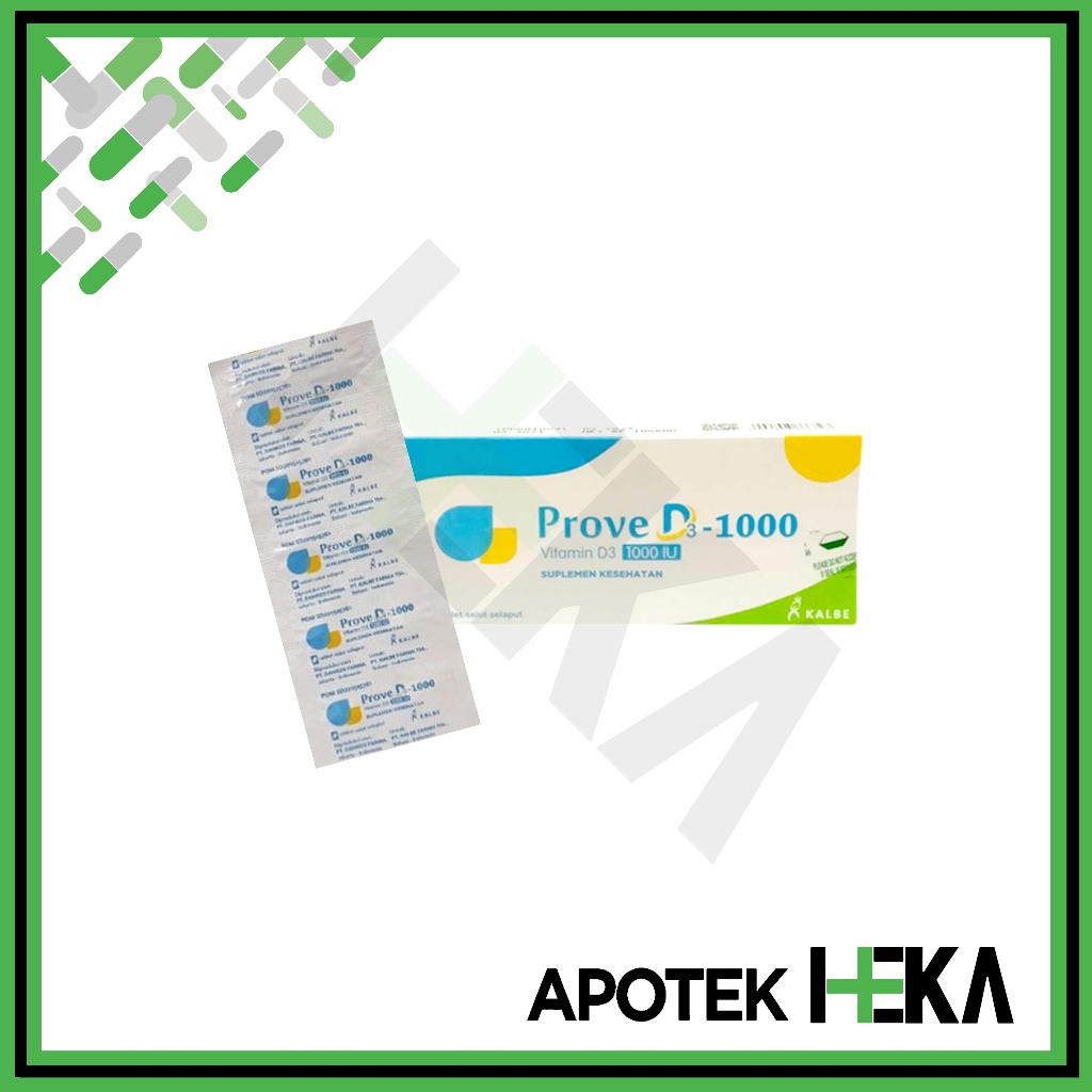 Jual Prove D3 1000 IU Kalbe - Vitamin D3 Box 30 Tablet [JAKSEL ...