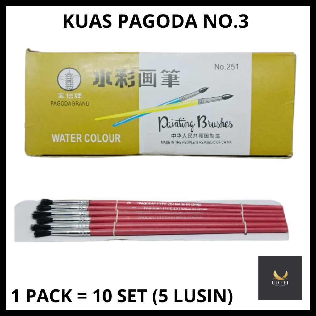 Jual (1 PACK = 5 LUSIN ) Kuas Cat Air/ Kuas Cat Minyak/ Kuas Bulu/ Kuas ...