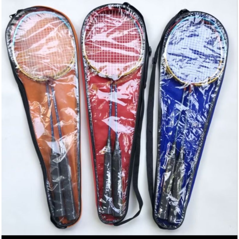 Jual Raket badminton bulutangkis isi dua bonus tas Tranparan | Shopee ...