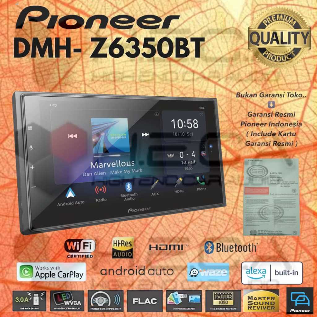 Jual Pioneer DMH-Z6350BT Head Unit Double Din DMH Z6350 BT Tape Audio Mobil | Shopee Indonesia