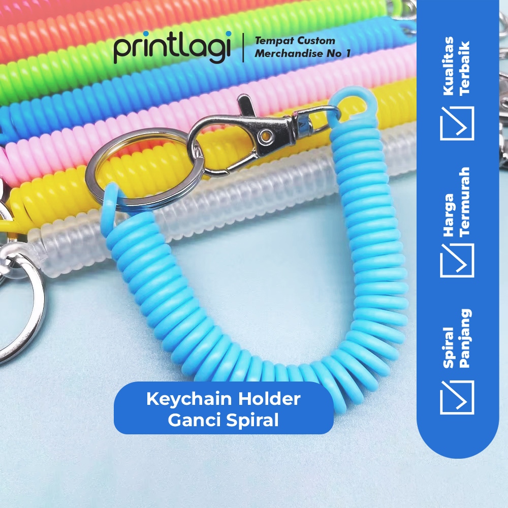 Jual Gantungan Kunci Spiral / Keychain Holder Spiral Warna / Gantungan ...