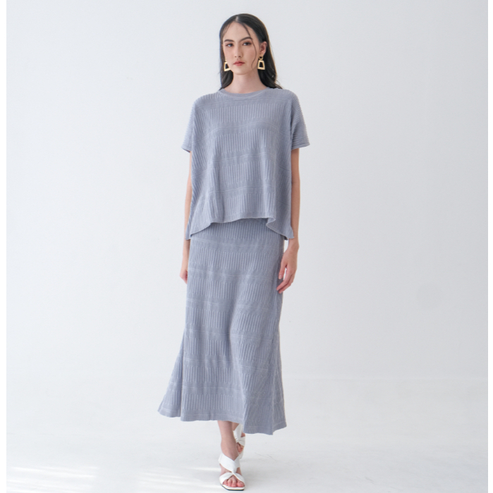 Jual Asiro Arsa Knitted Blouse Hazel Knitted Skirt Sets Wanita | Shopee ...