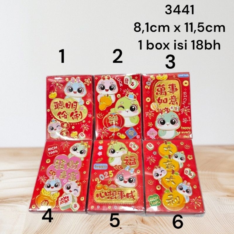 Jual Angpao angpau box shio ular 3441 terbaru imlek tahun 2025 1 box ...