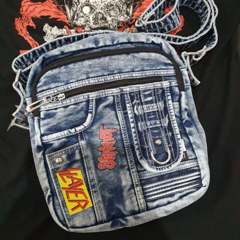 Jual Tas Selempang Pria Sling Bag Band Slipknot Slayer Iron Maiden ...