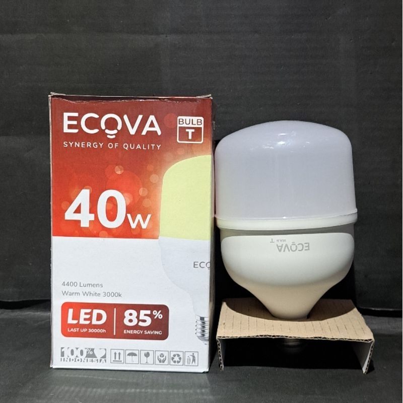 Jual Ecova Lampu LED Bulb Tabung Kapsul 40W 3000k E27 - Warm White | Shopee Indonesia