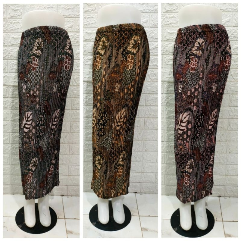 Jual SELLYshop BATIK ROK PLISKET BAHAN PRADA FOIL (REAL PICT) | Shopee ...