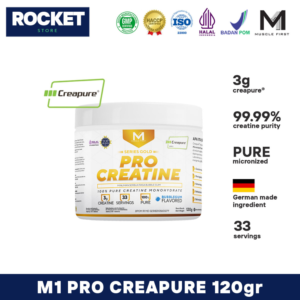 Jual Muscle First M1 Pro Creatine Creapure 120 gr & 240 gr - Micronized ...