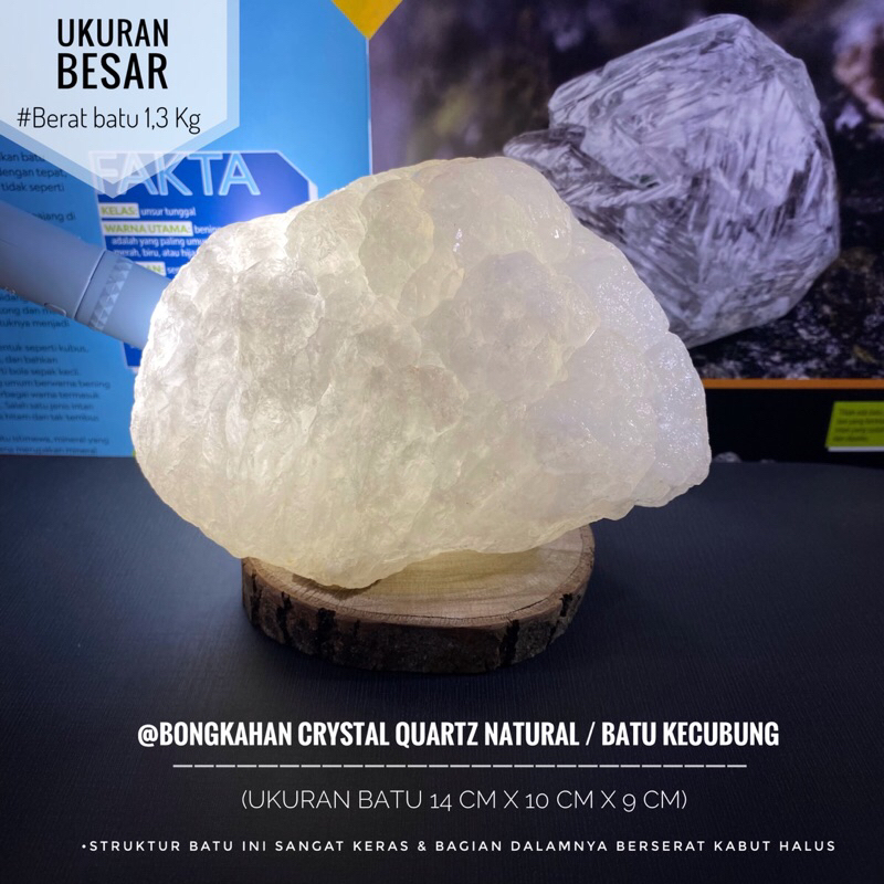 Jual Bongkahan Batu Crystal Quartz Natural L74 atau Batu Kristal Alam ...
