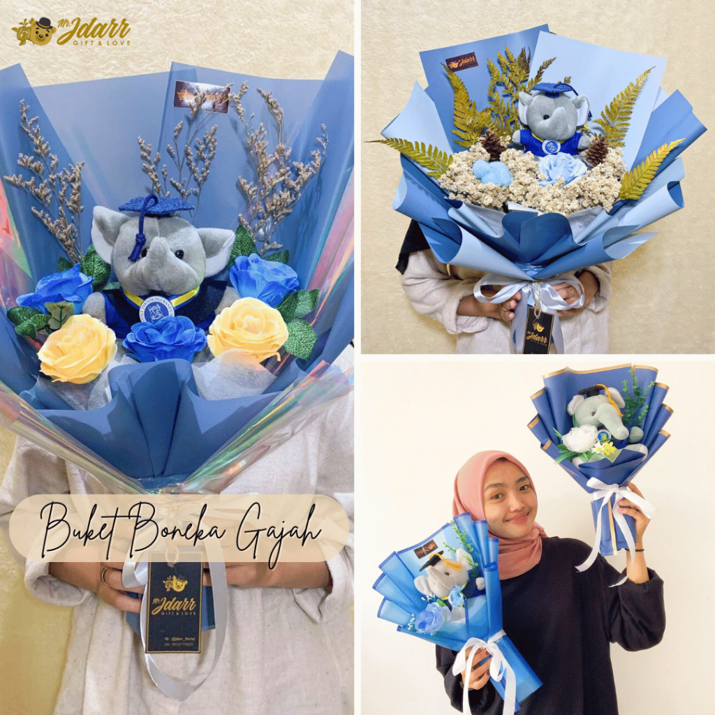 Jual Buket Boneka Wisuda Gajah Maskot ITB Graduation Gift Hadiah Unik ...