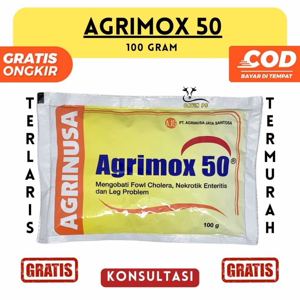 Jual AGRIMOX 50 100 Gr - Obat Ayam Flowl Cholera Nekrotik Enteritis ...
