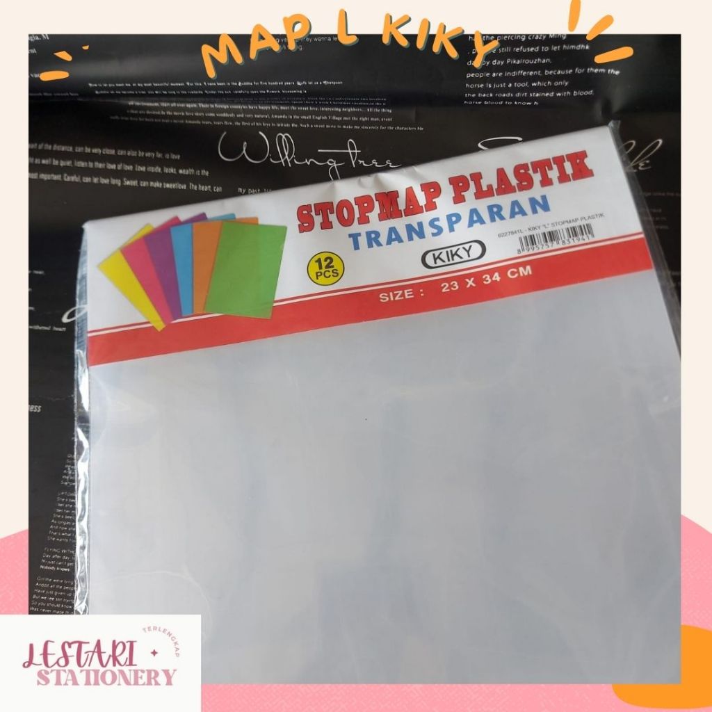 Jual (LSN)Map Plastik Transparan Kiky | Map L Plastik | Map Dokumen | Stopmap Plastik Kiky ...