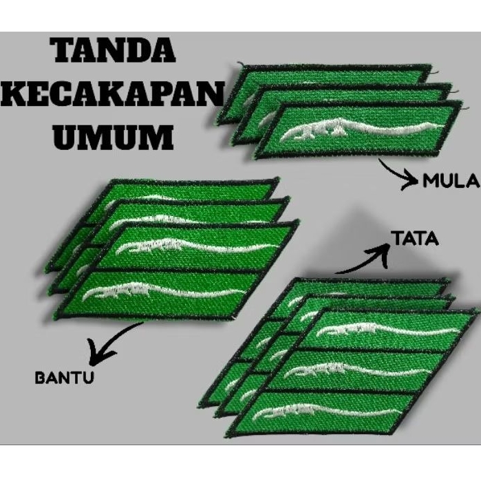 Jual Tanda kecakapan umum tku pramuka siaga penggalang bordir | Shopee ...