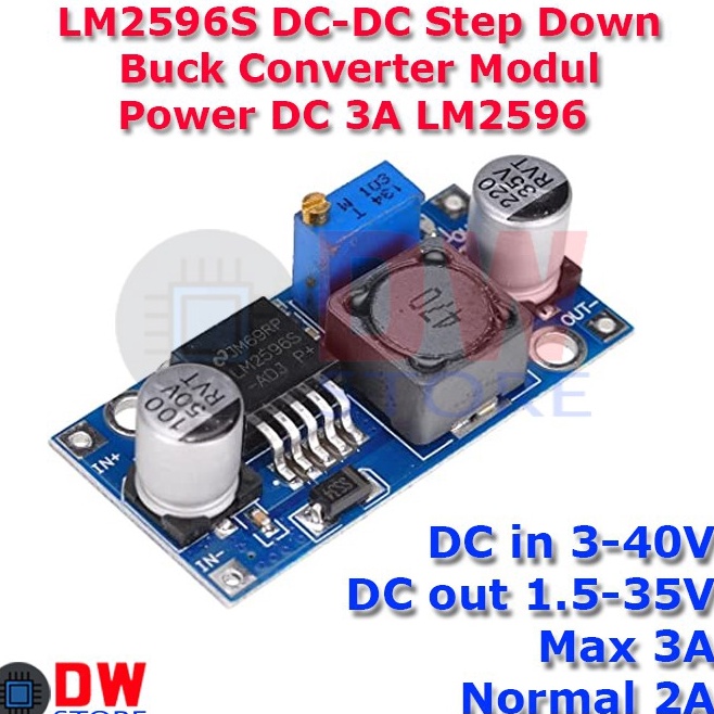 Jual LM2596S LM2596 DCDC Adjustae Step Down Power Supply Module DC 3A | Shopee Indonesia