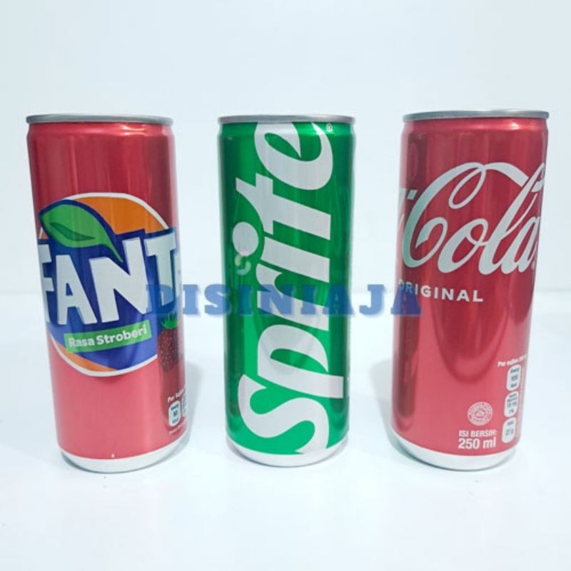Jual 6/12 can Coca Cola, Sprite, Fanta Can Slim Ukuran 250ml | Shopee ...