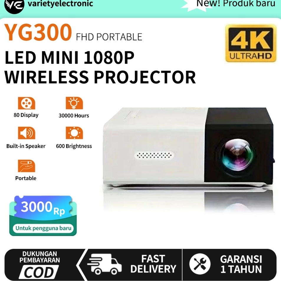 Jual Proyektor menginap di rumah theater 4K ultra tinggi siang hari ...
