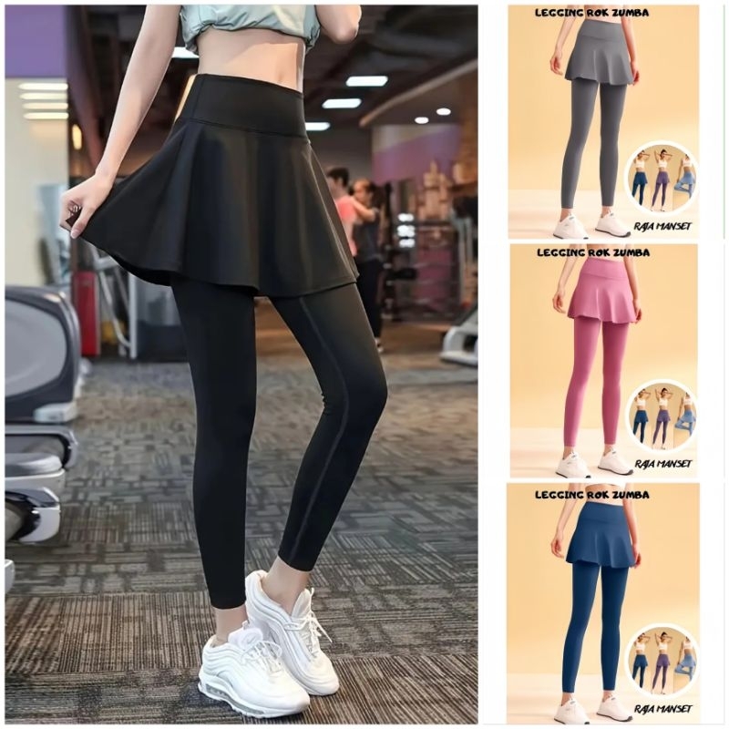Jual Legging Rok Olahraga Wanita Skirt Sport Jogging Renang Sepeda Lari ...