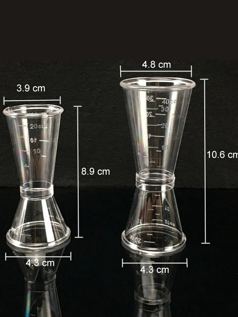 Jual jigger jiger bening gelas takar alat ukur minuman syrup sirup one ...