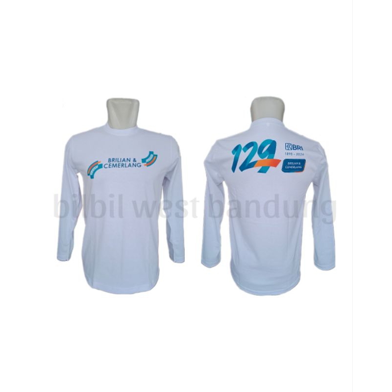 Jual Kaos HUT BANK BRI 129 Dewasa Putih Kaos BUMN Sesuai SE-BRI Bahan ...