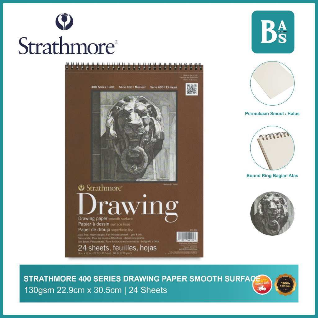 Jual Strathmore 400 Series Drawing Paper Pad Smooth Surface 130gsm ...