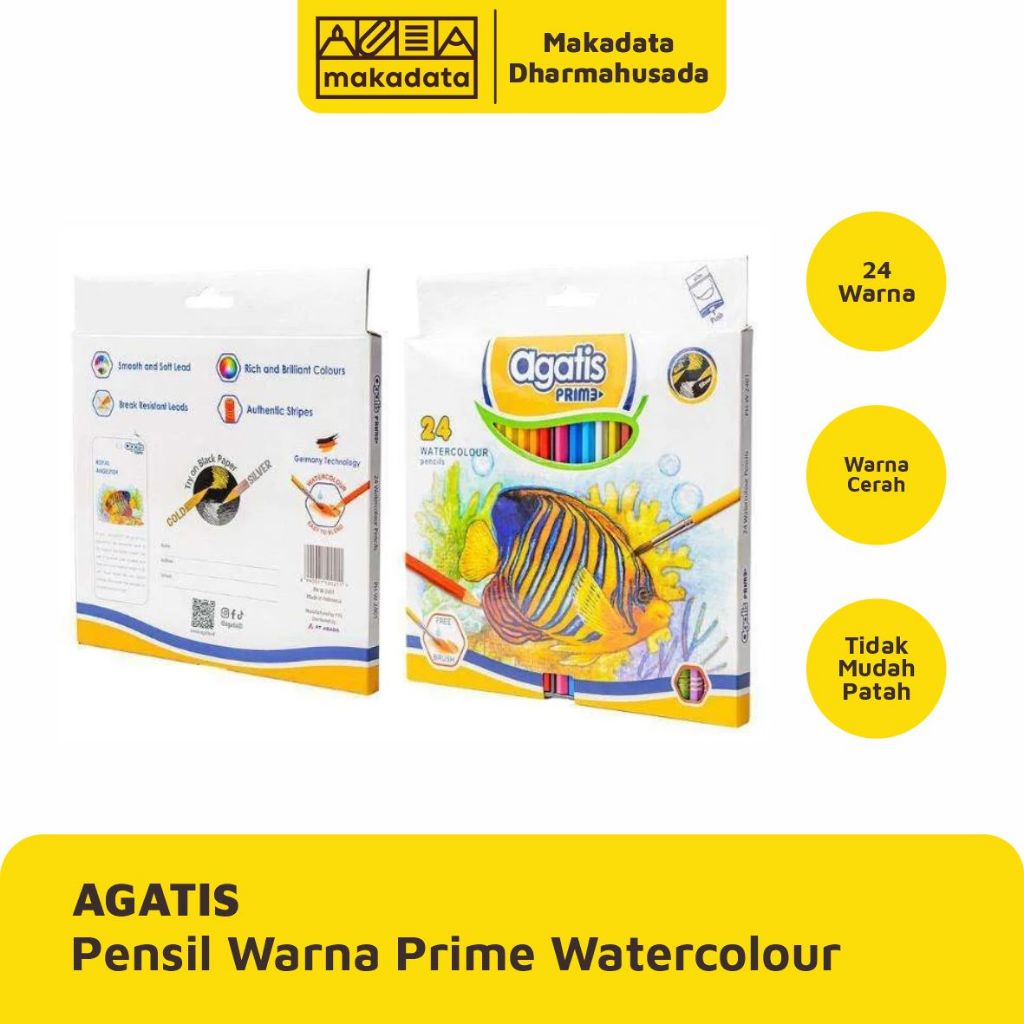 Jual PENSIL WARNA AGATIS 24 WARNA PRIME WATERCOLOUR (1 SET) | Shopee ...